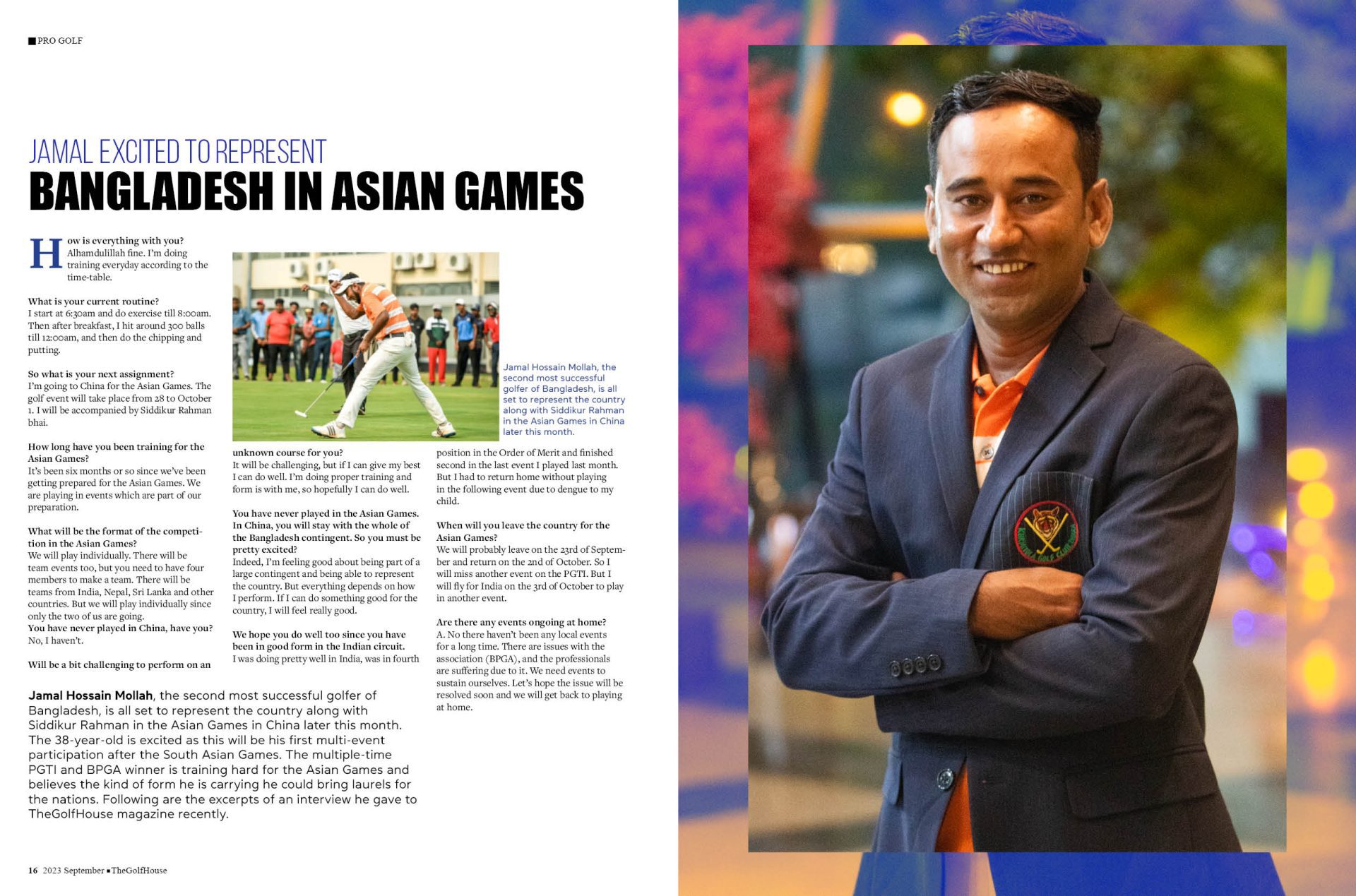 JAMAL EXCITED TO REPRESENT BANGLADESH IN ASIAN GAMES - TheGolfHouse
